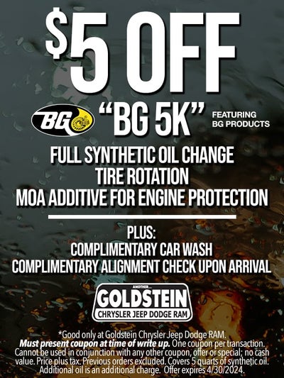 Service & Parts Specials Latham, NY | Goldstein Chrysler Jeep Dodge RAM